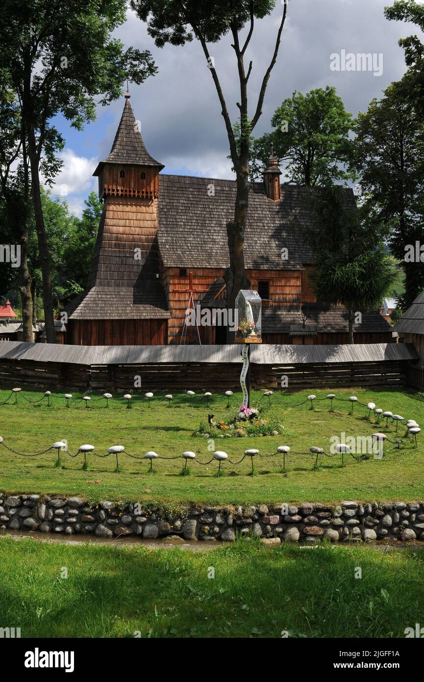 Gothic wooden church of St Michael the Archangel and its stone rosary ...