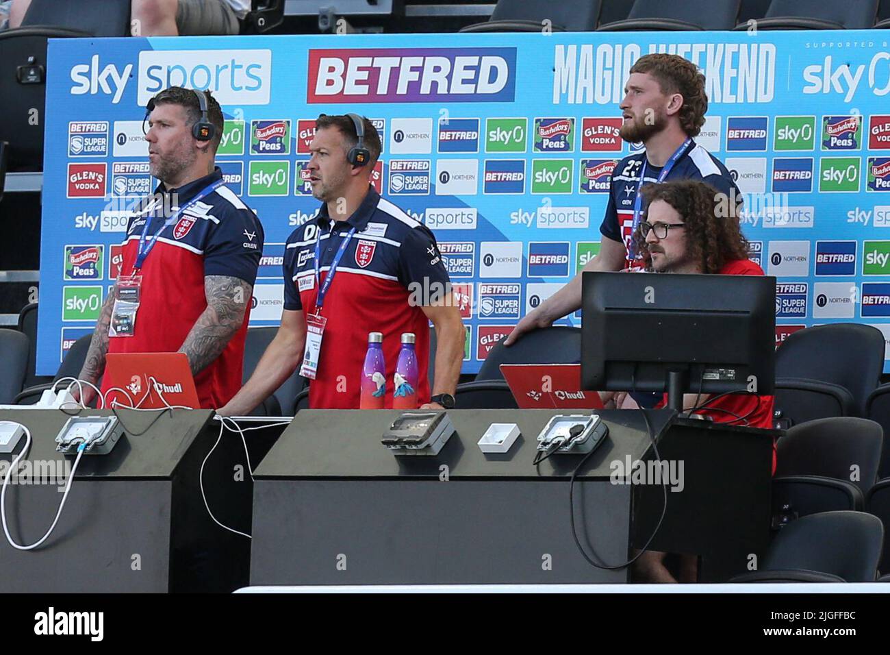 Danny McGuire Head Coach of Hull KR watches his side attack the Hull FC ...