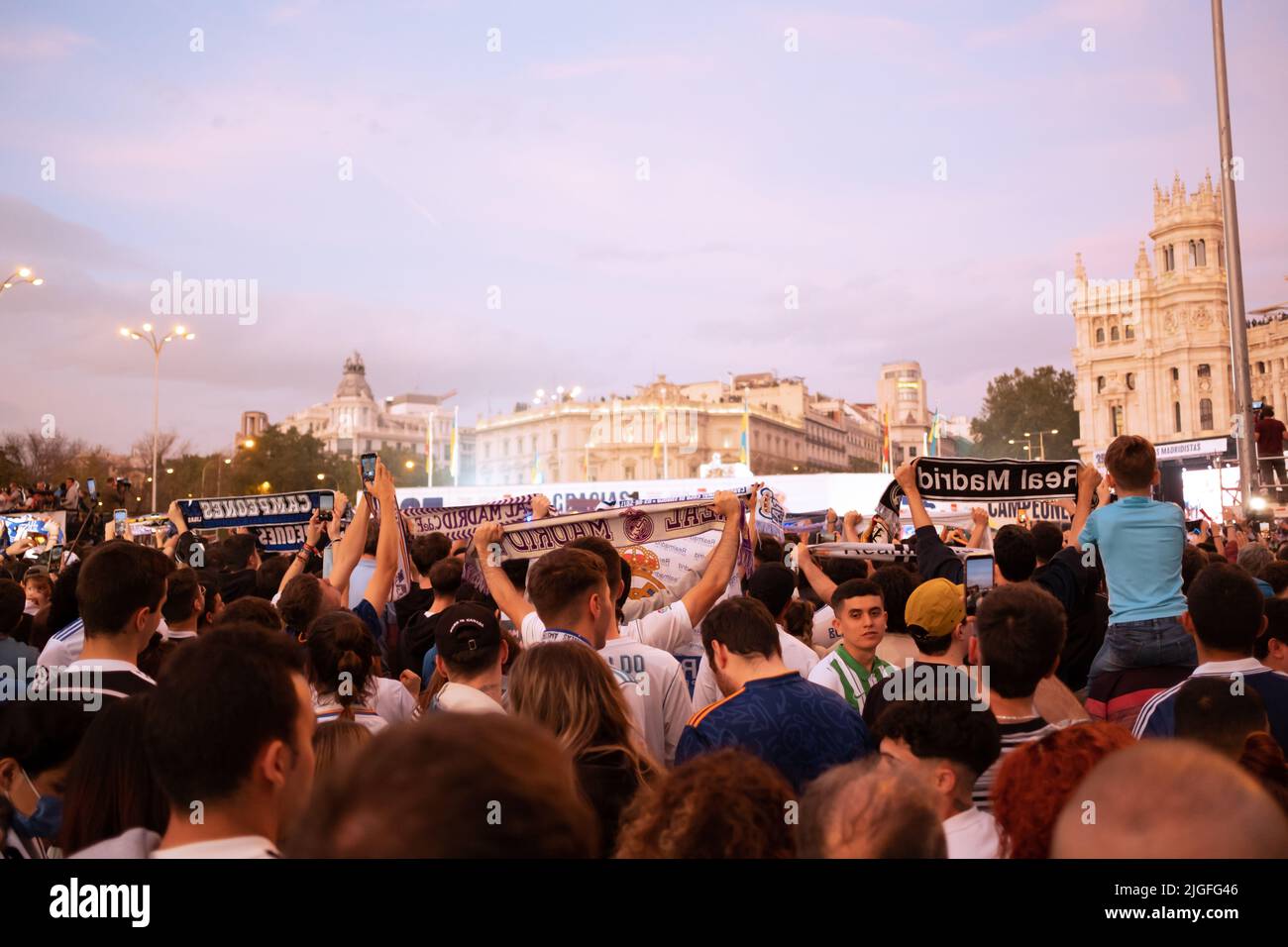 The Real Madrid team celebrating the 35th Spanish La Liga title in ...