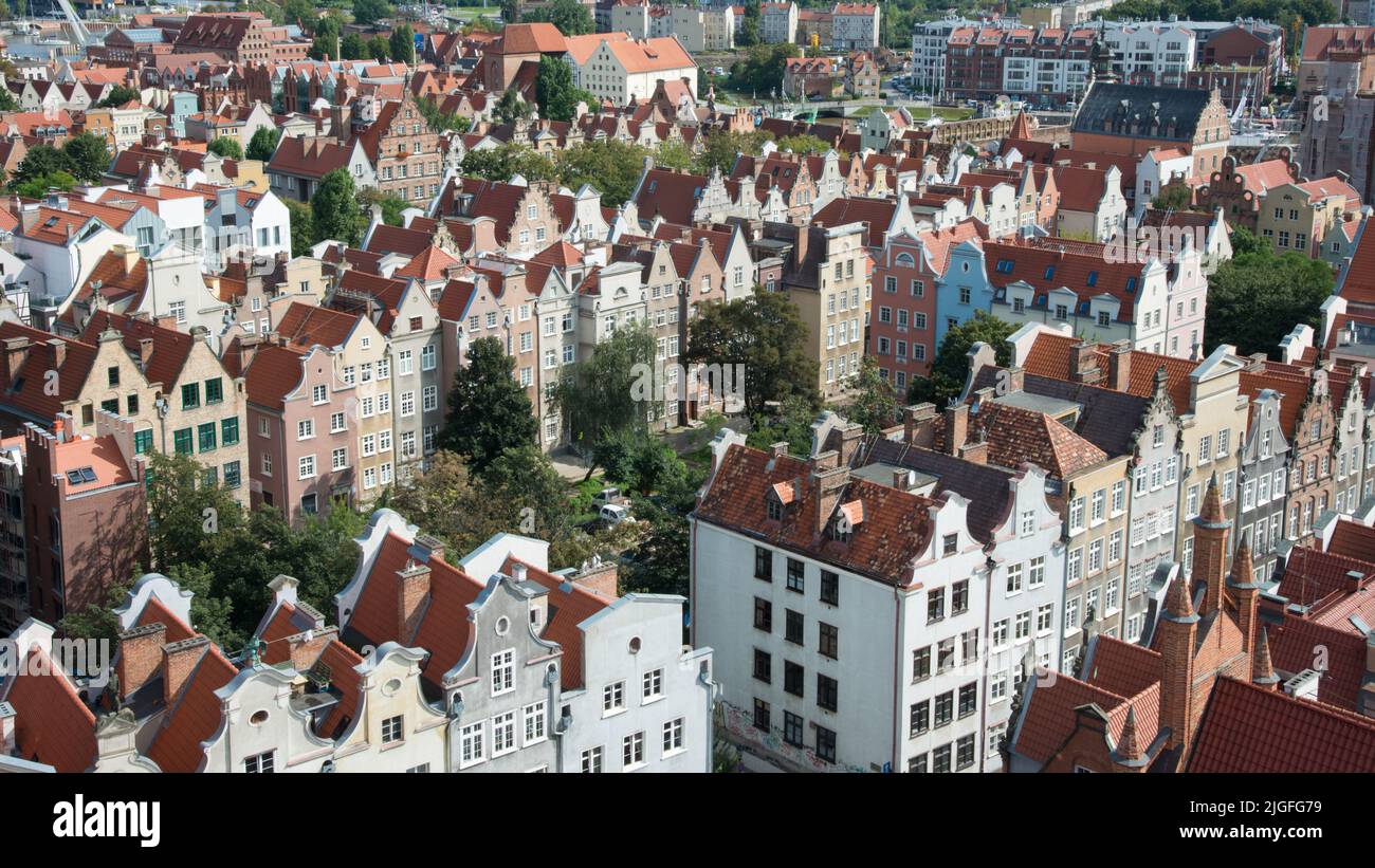 Beautiful view of Gdansk buildings and parks. Poland. Europe Stock ...