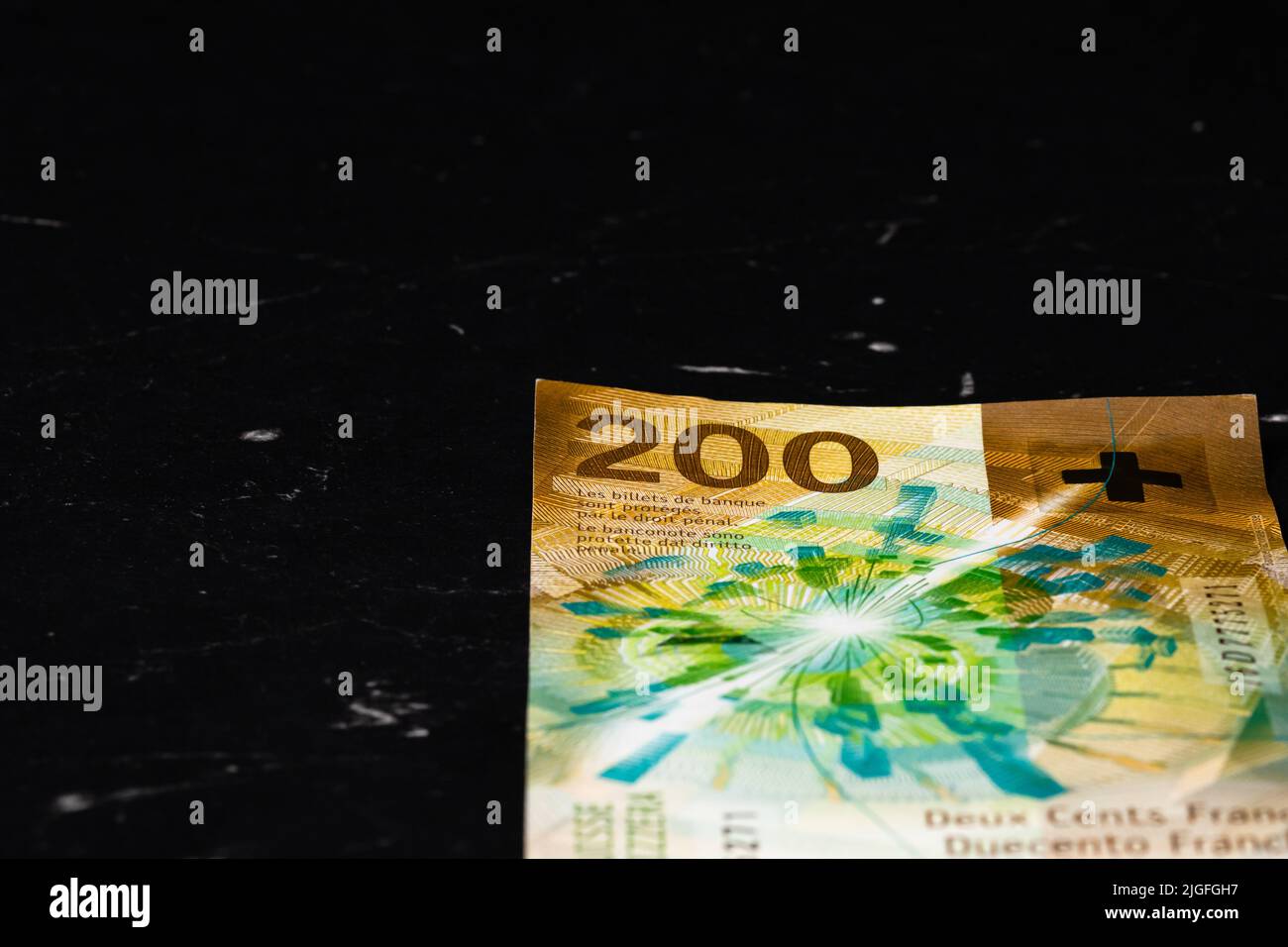 Swiss Franc currency. Europe inflation, CHF money Stock Photo - Alamy