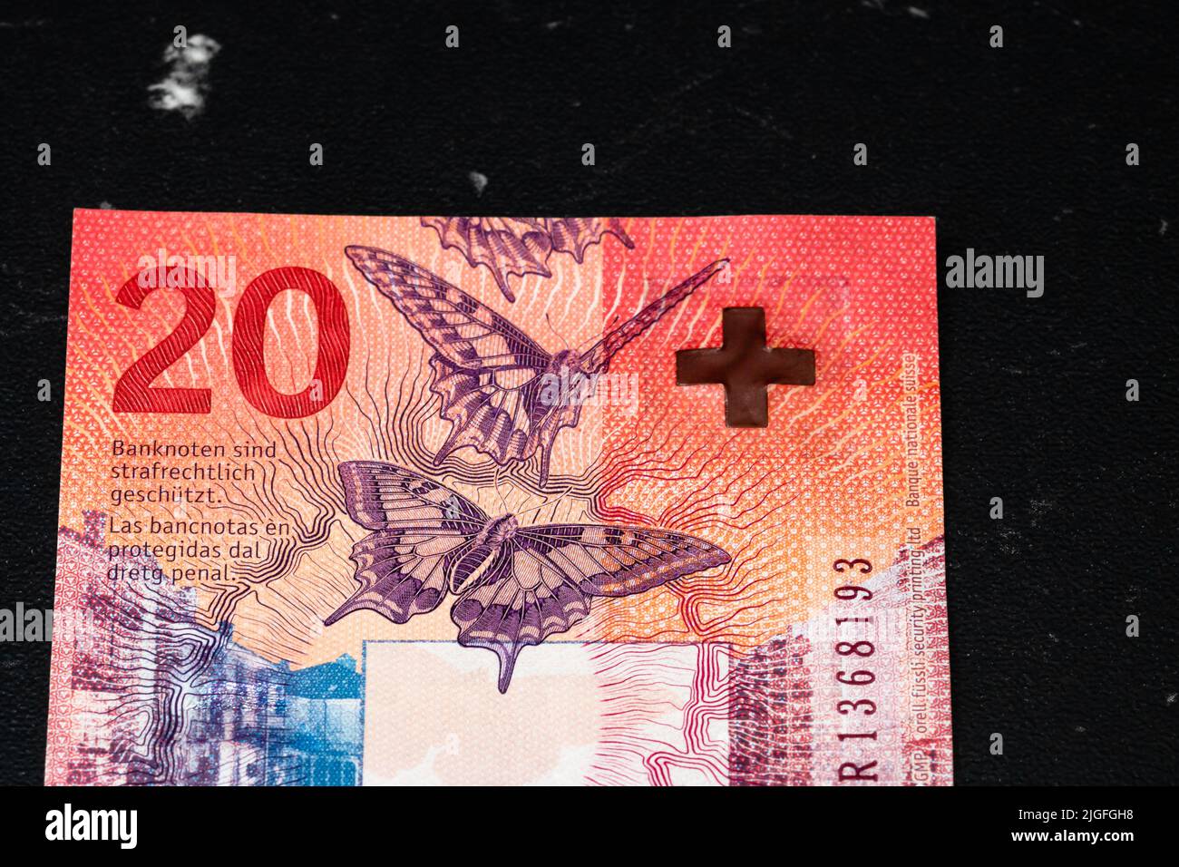 Swiss Franc currency. Europe inflation, CHF money Stock Photo - Alamy