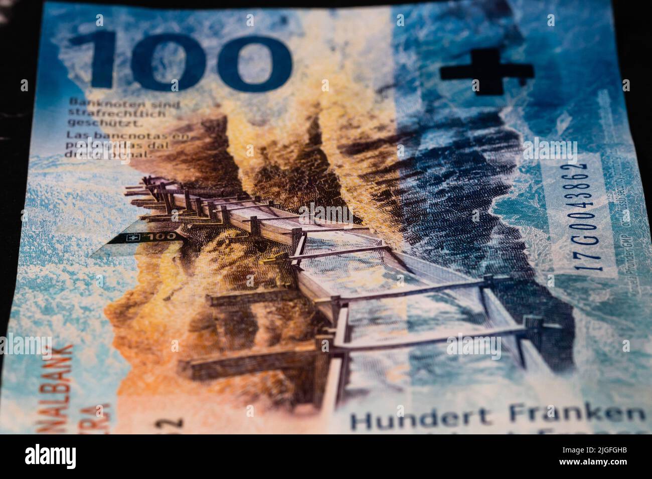 Swiss Franc currency. Europe inflation, CHF money Stock Photo - Alamy