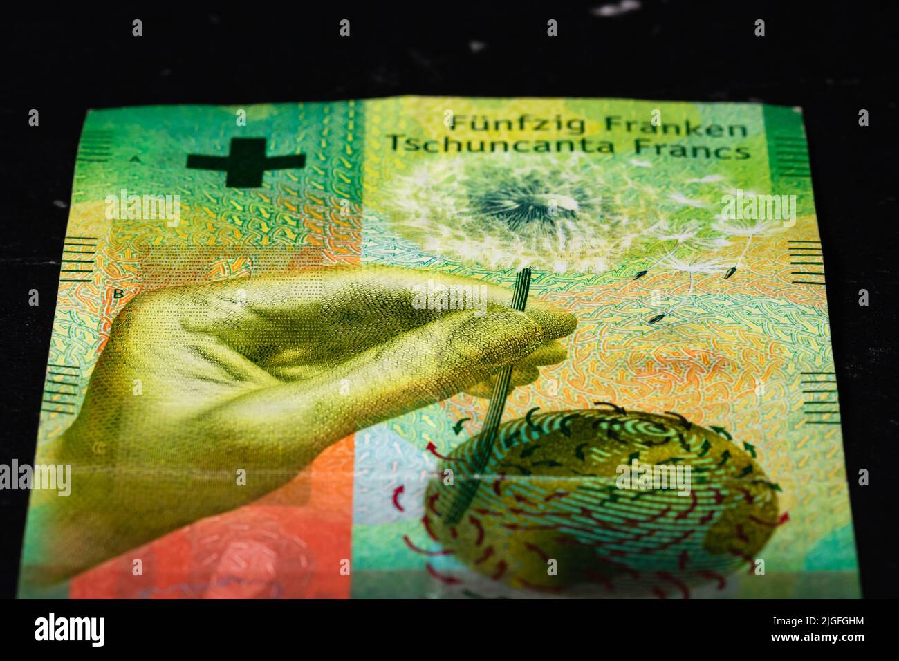 Swiss Franc currency. Europe inflation, CHF money Stock Photo - Alamy