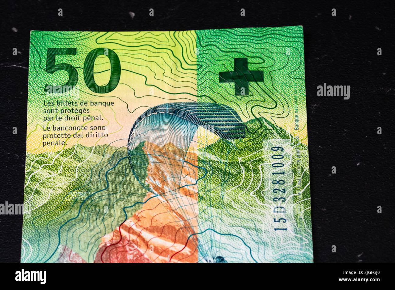 Swiss Franc currency. Europe inflation, CHF money Stock Photo - Alamy