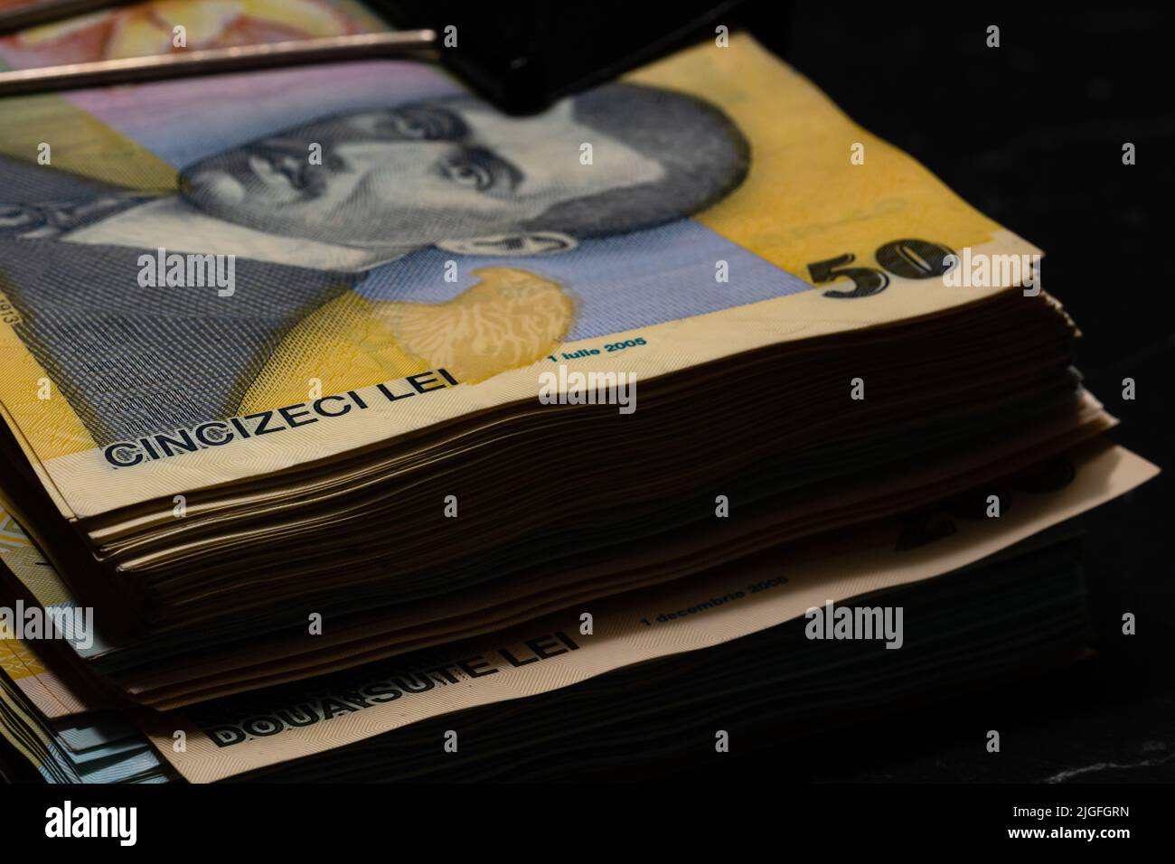 Romanian LEI currency. Europe inflation, LEI money Stock Photo - Alamy