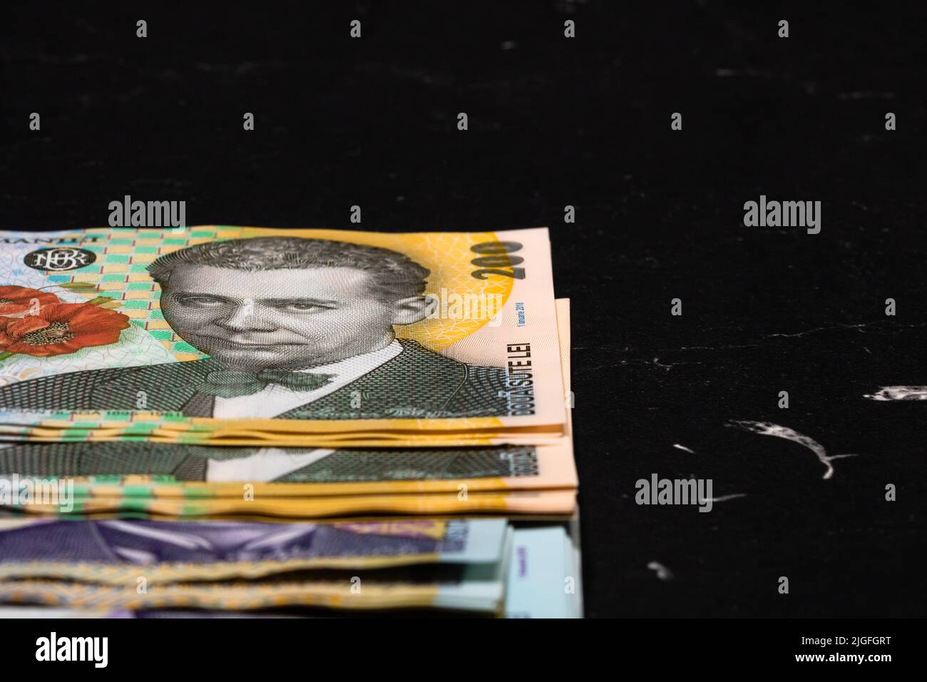 Romanian LEI currency. Europe inflation, LEI money Stock Photo - Alamy