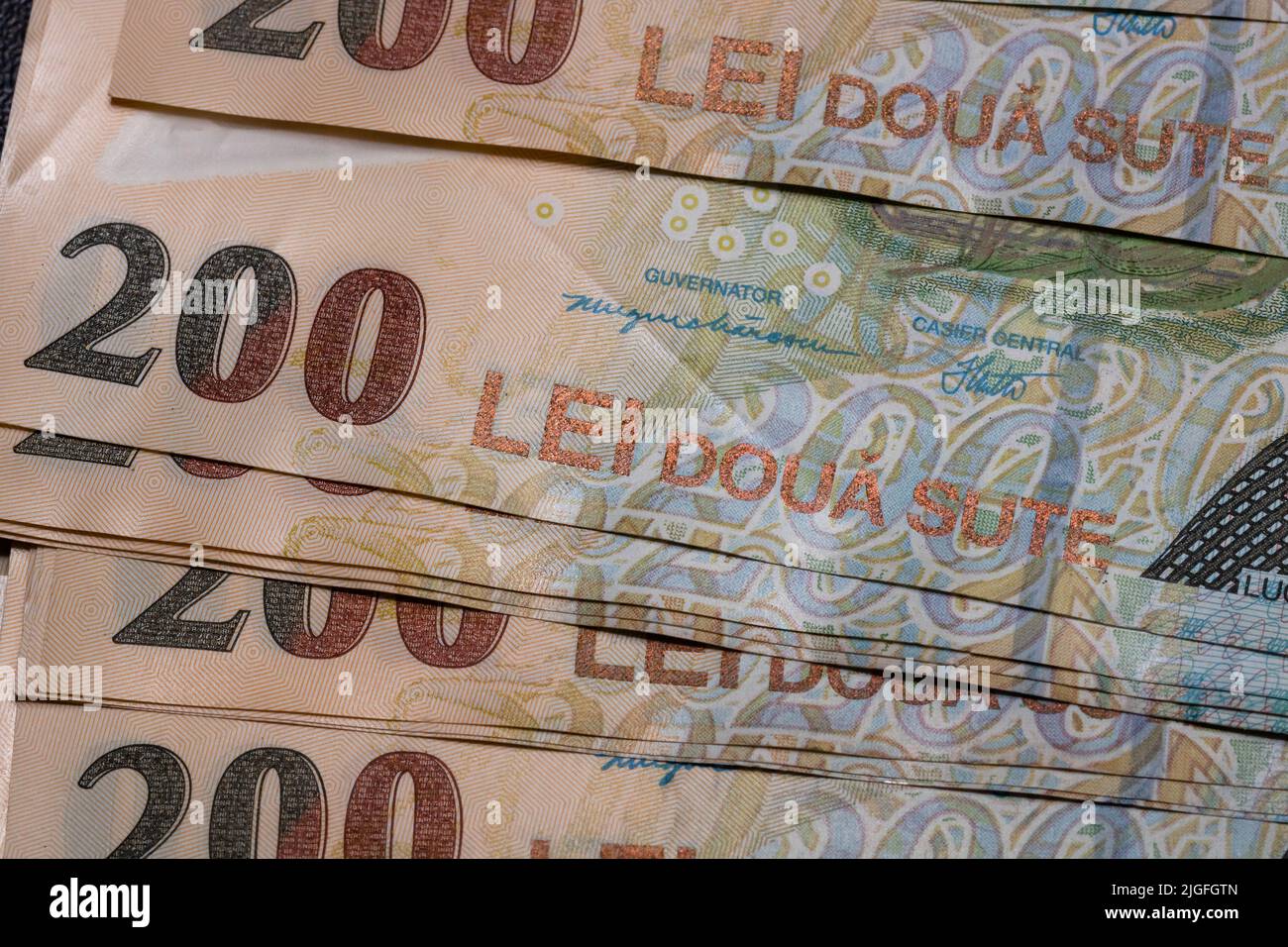 Romanian LEI currency. Europe inflation, LEI money Stock Photo - Alamy