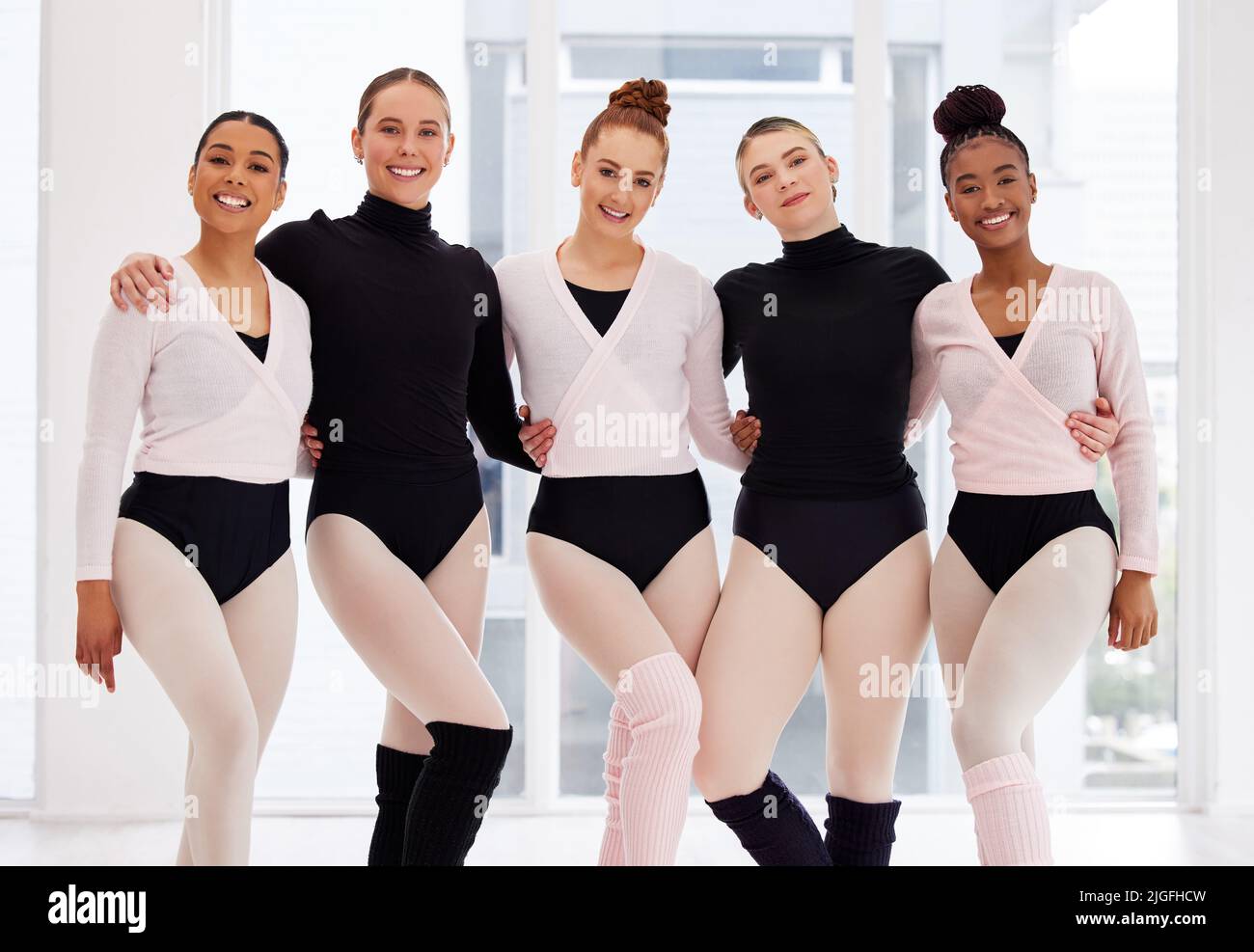 Dance is an art form. a group of ballet dancers together Stock Photo ...