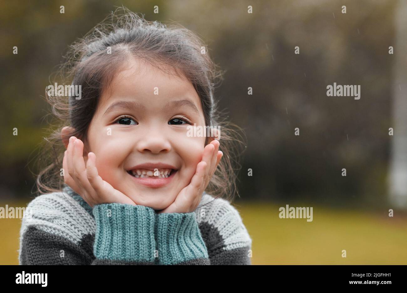 Excited Little Girl Face