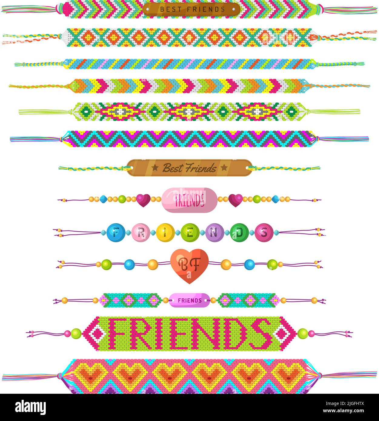 Friendship Bracelet Stock Vector Images Alamy
