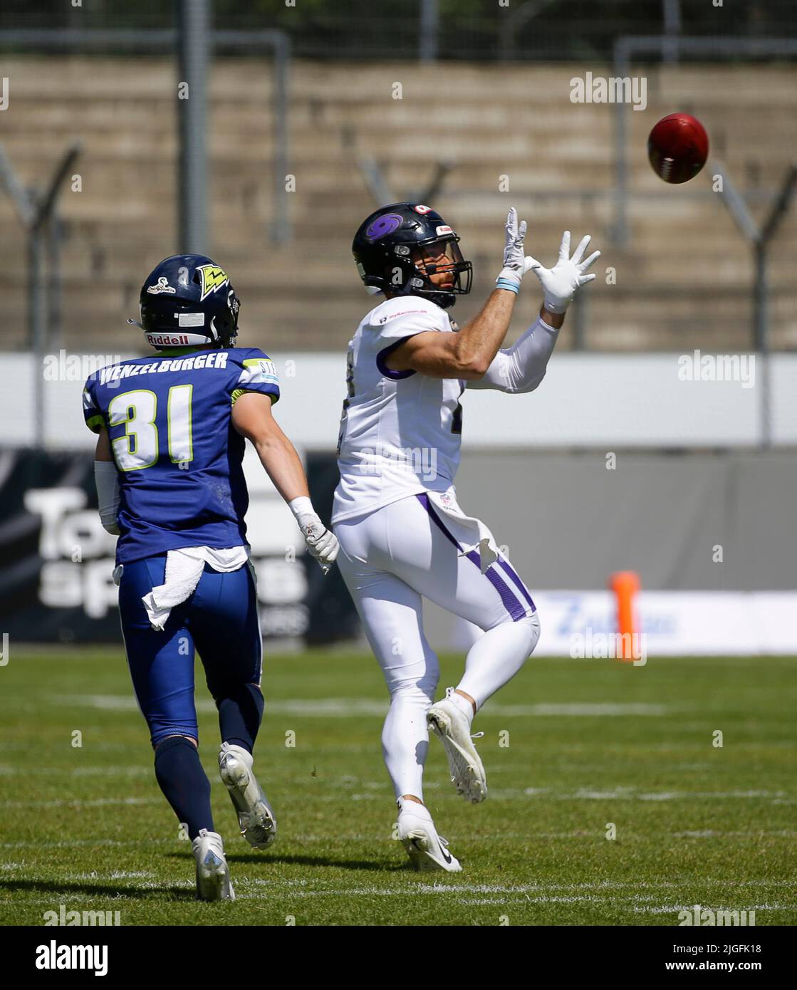 Waldau, Germany. 10th July, 2022. Frankfurt Galaxy WR #17 Reece Horn ...