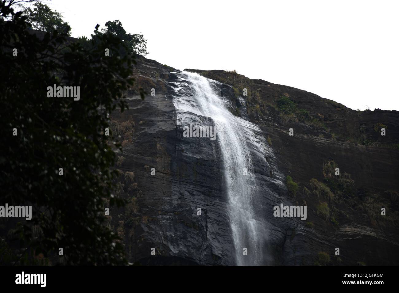 The top view view of a tall waterfall Stock Photo - Alamy