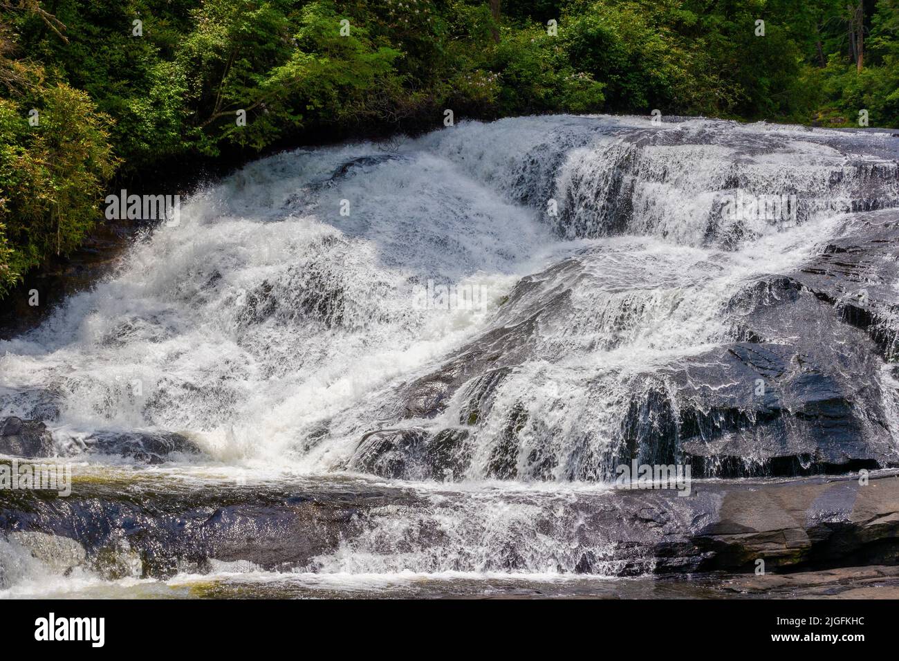 The bottom falls of the Tripple Falls in the Dupont, National Forest in ...