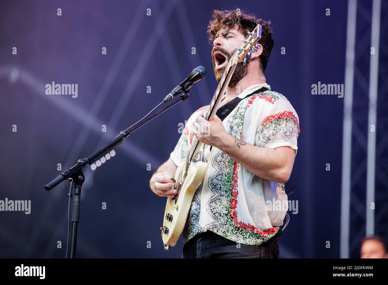 Copenhagen, Denmark. 10th, June 2022. The English indie rock band Foals ...
