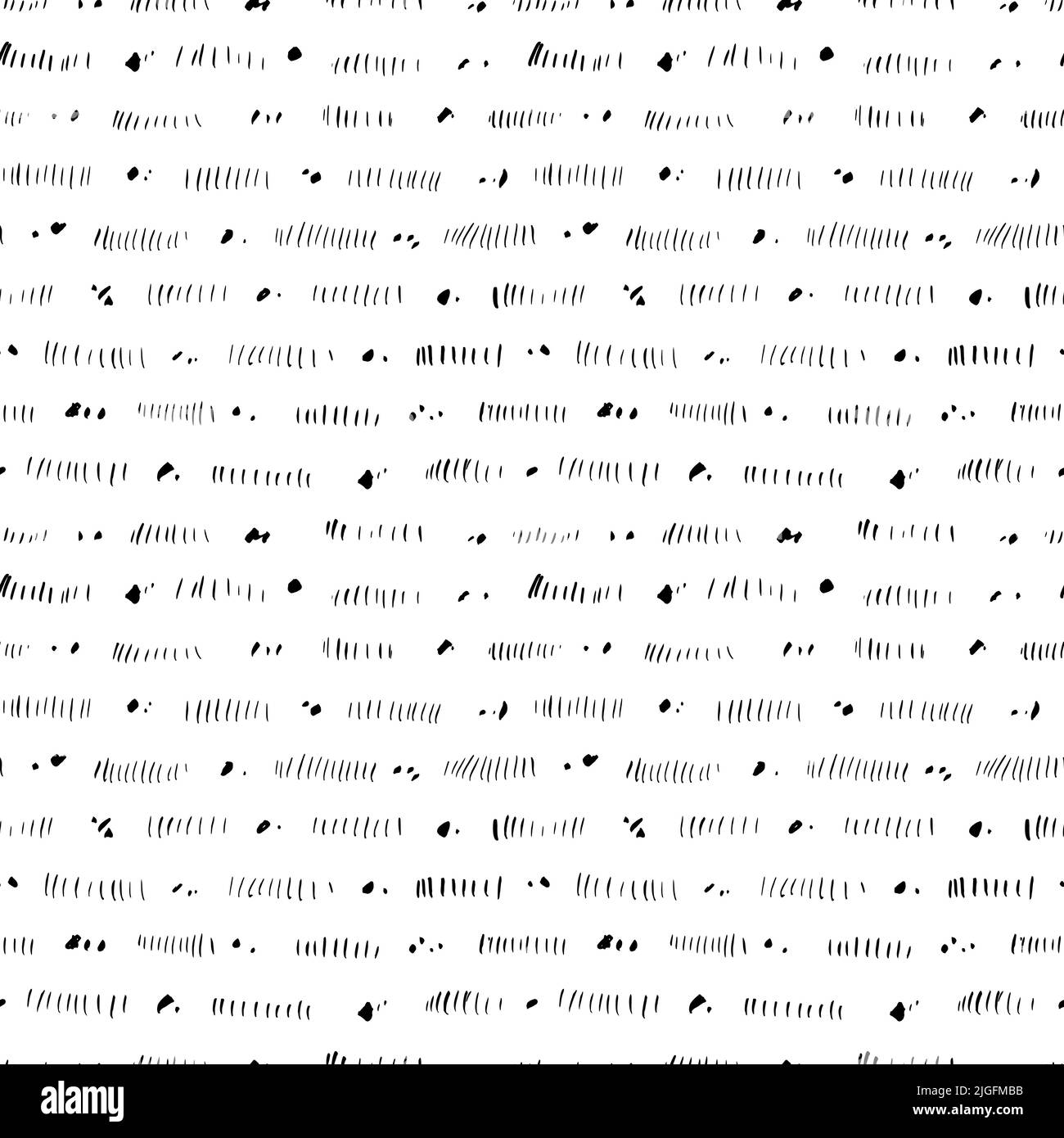 Hand drawn small lines vector seamless pattern Stock Vector Image & Art ...