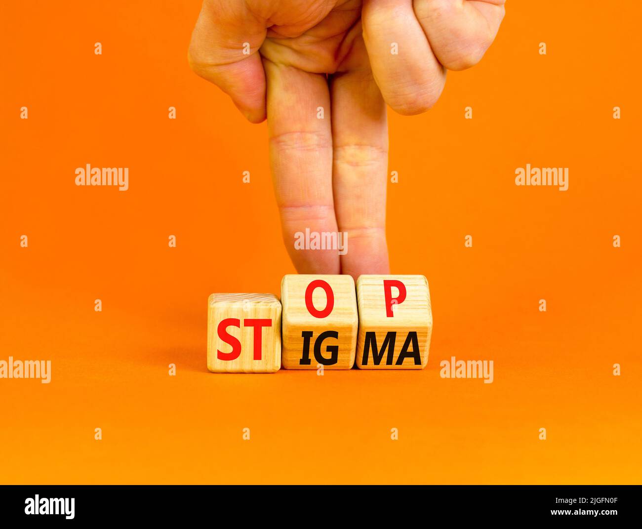 Stop stigma symbol. Concept words Stop stigma on wooden cubes ...