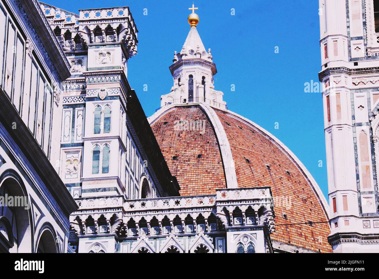Zoom on the famous Cathedral of Florence, Italy Stock Photo - Alamy