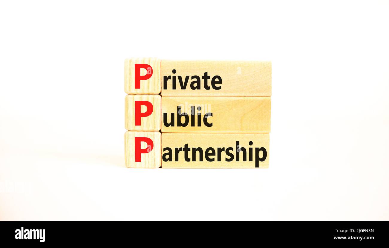 PPP private public partnership symbol. Concept words PPP private public ...