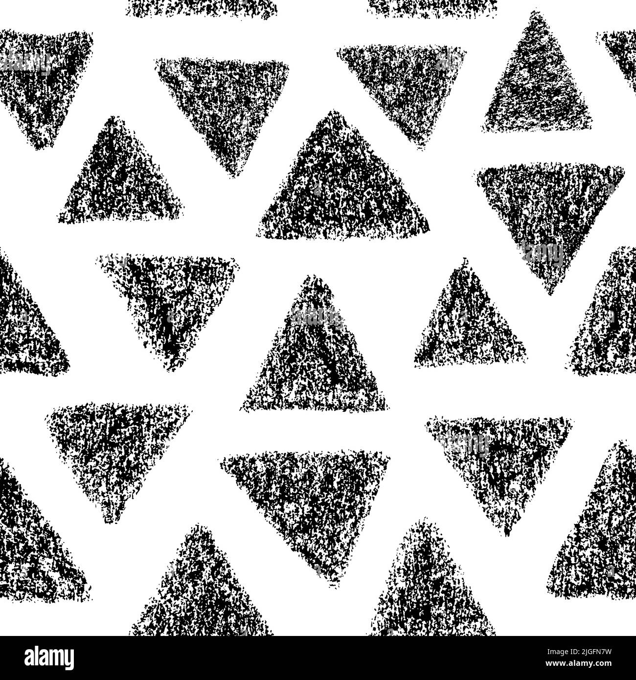 Hand drawn vector black triangles seamless pattern Stock Vector Image ...