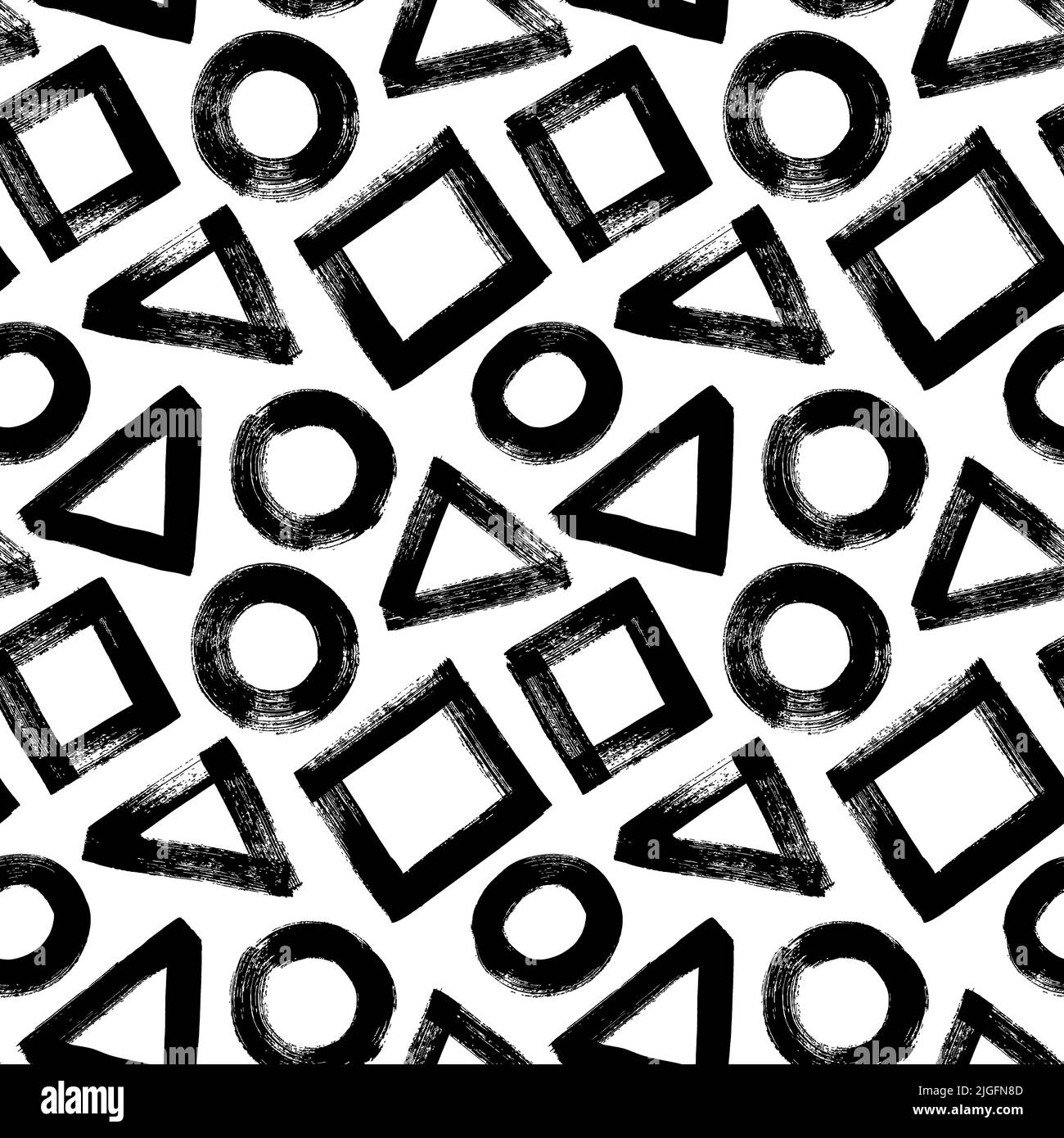 Vector seamless pattern with triangles and circles Stock Vector Image ...