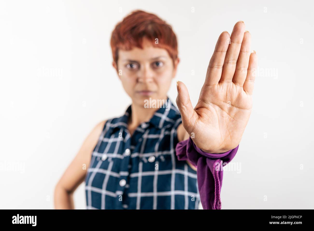 Stop sign hand pose hi-res stock photography and images - Alamy