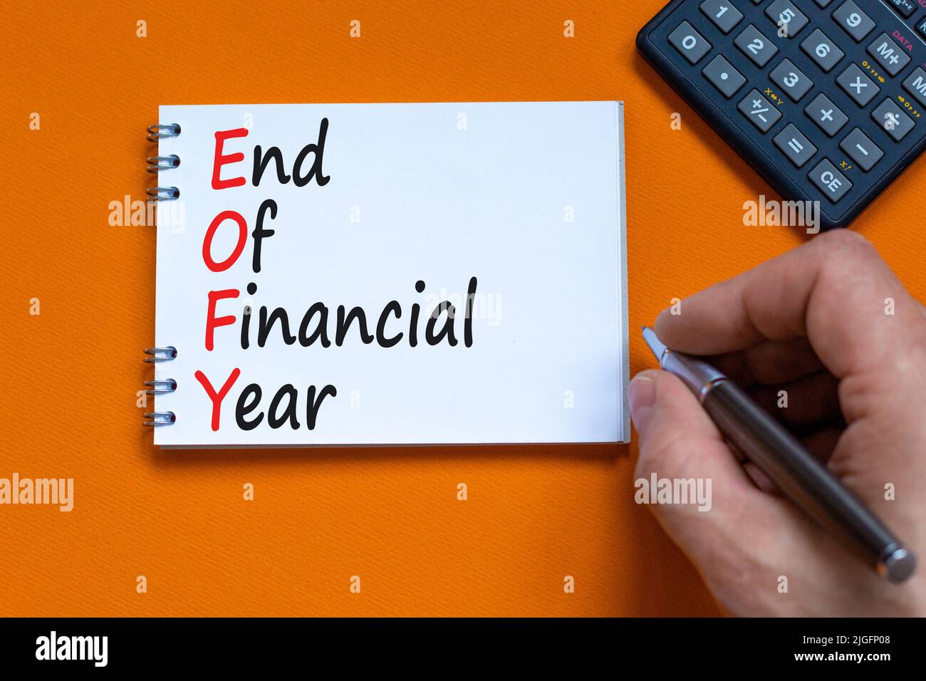 EOFY end of financial year symbol. Concept words EOFY end of financial ...