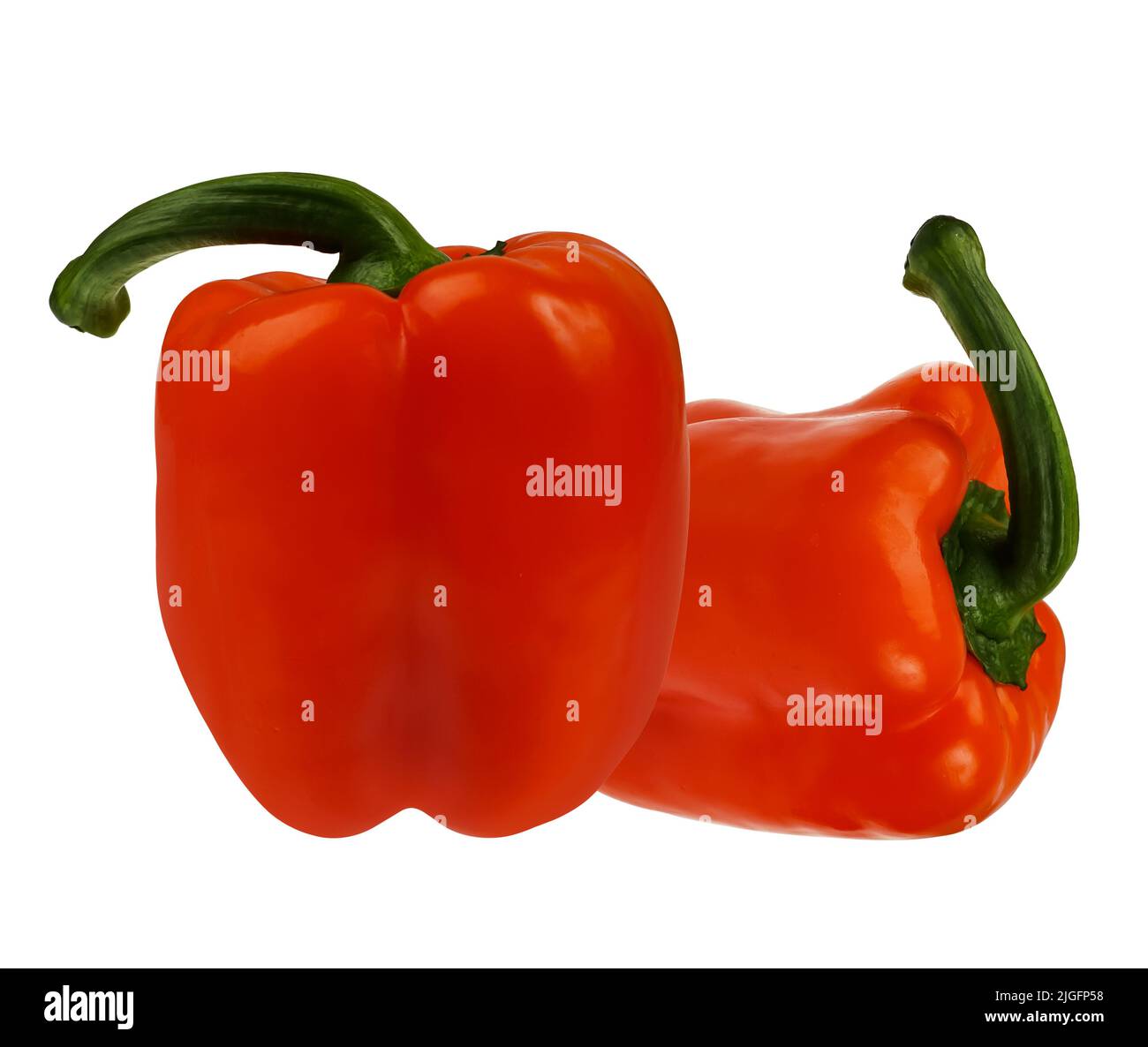 sweet red pepper on a white background in isolation Stock Photo - Alamy