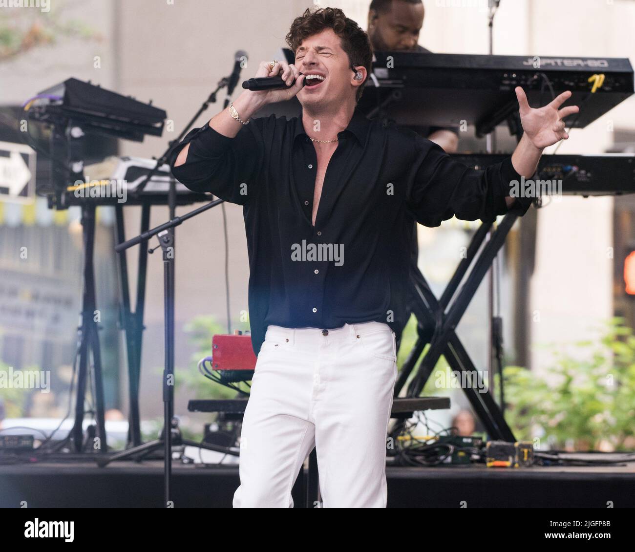 New York, NY, USA. 8th July, 2022. Charlie Puth on stage, NBC Today ...