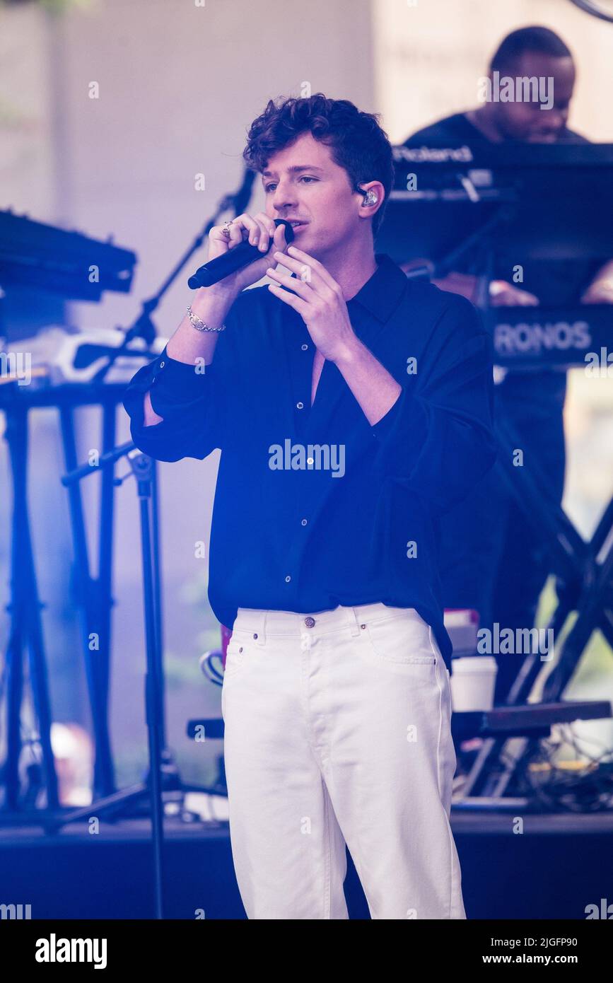 New York, NY, USA. 8th July, 2022. Charlie Puth on stage, NBC Today ...