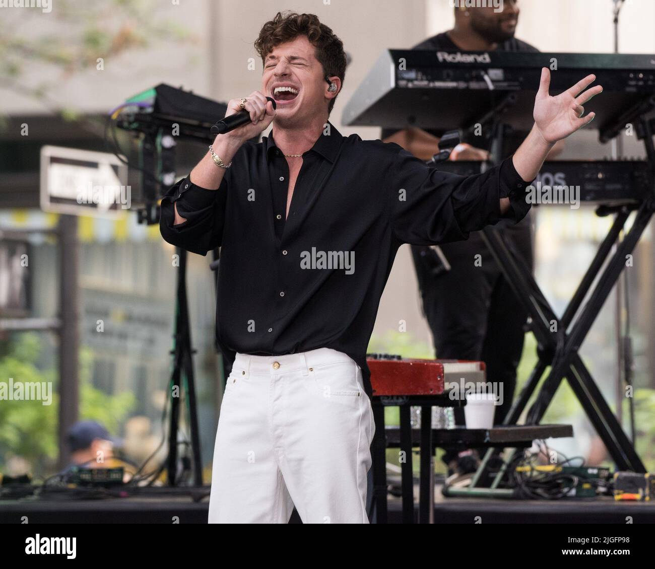 New York, NY, USA. 8th July, 2022. Charlie Puth on stage, NBC Today ...
