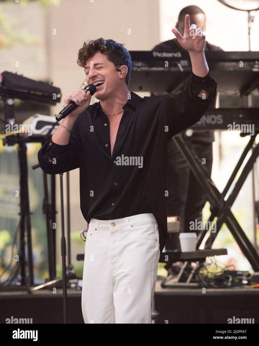 New York, NY, USA. 8th July, 2022. Charlie Puth on stage, NBC Today ...