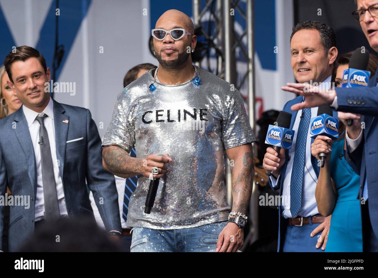 New York, NY, USA. 8th July, 2022. Flo Rida, Tramar Lacel Dillard on stage, Fox & Friends All ...