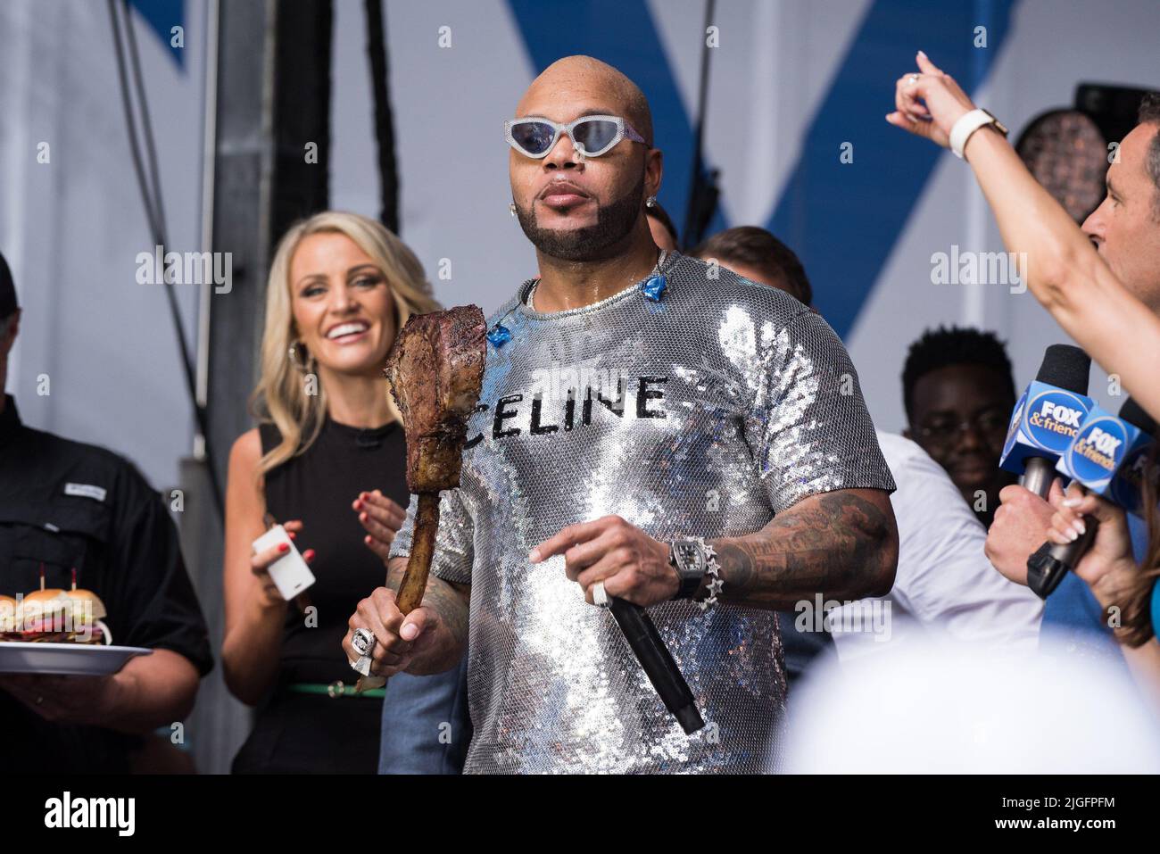 New York, NY, USA. 8th July, 2022. Flo Rida, Tramar Lacel Dillard on stage, Fox & Friends All ...