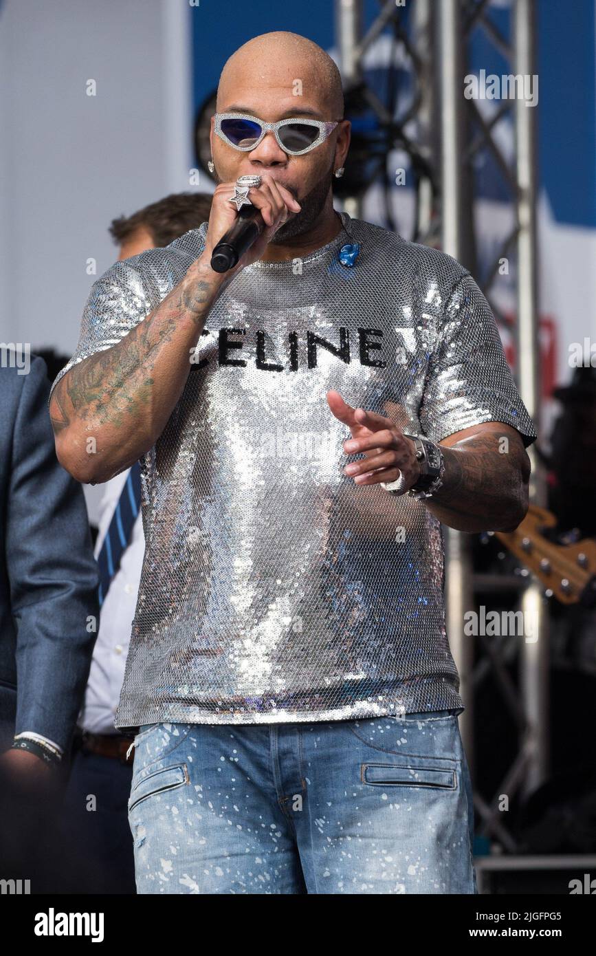 New York, NY, USA. 8th July, 2022. Flo Rida, Tramar Lacel Dillard on stage, Fox & Friends All ...