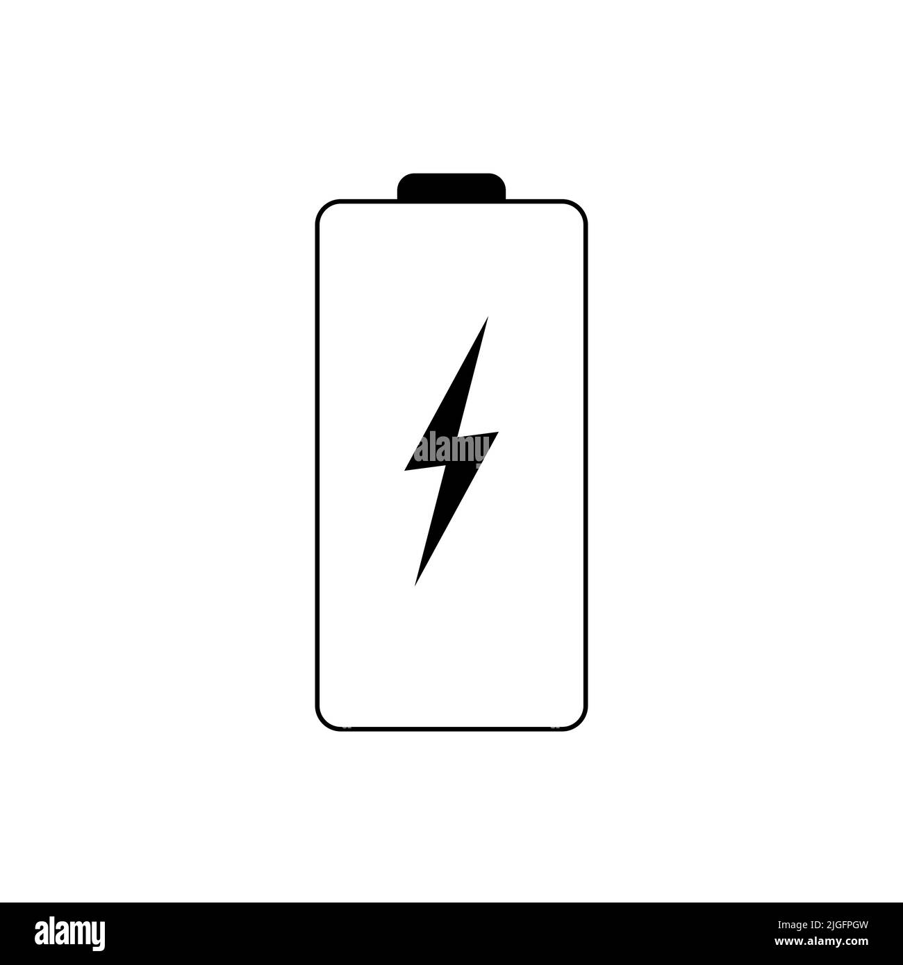 Battery vector icon isolated on white background Stock Vector Image ...