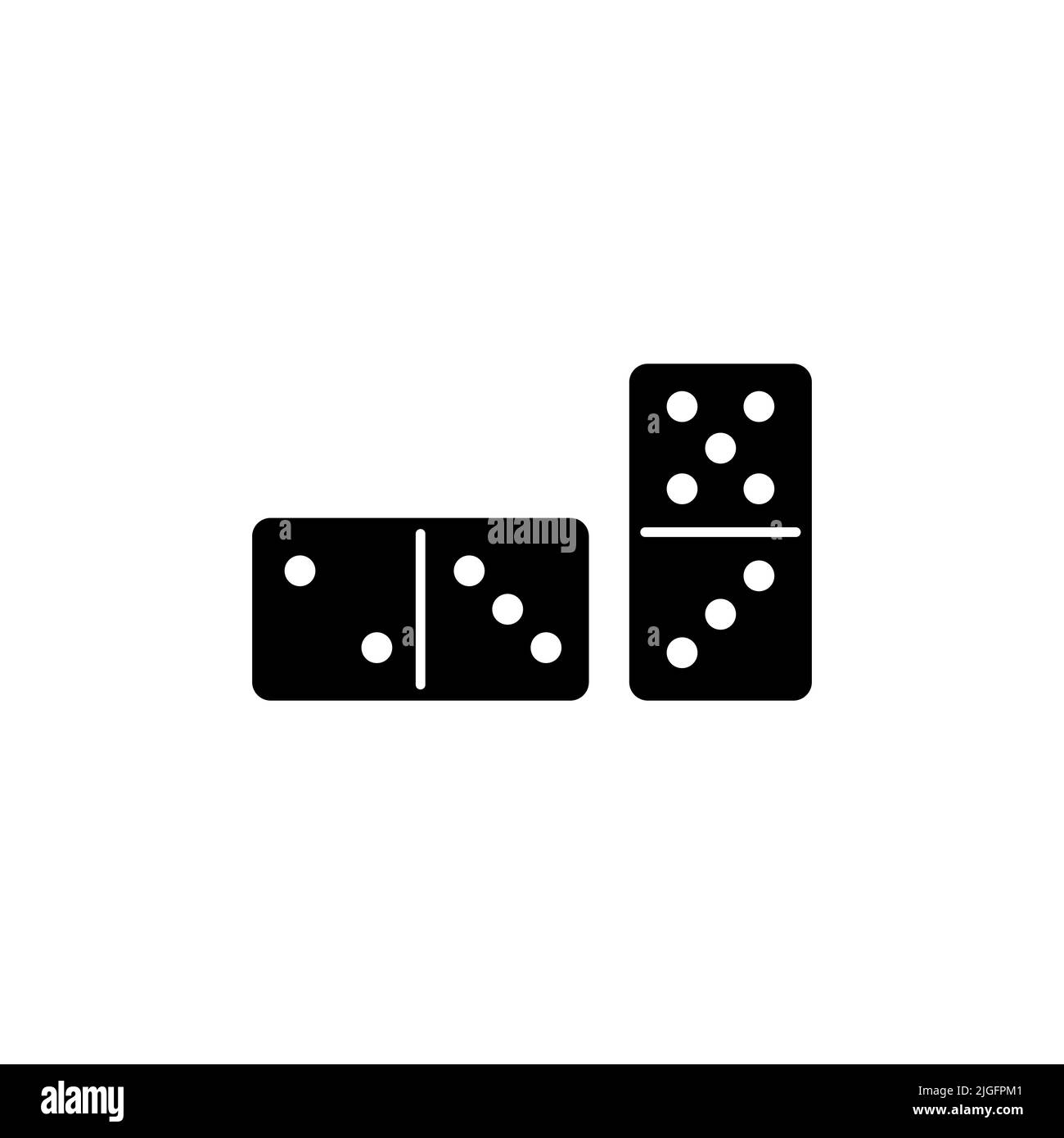 Dominos isolated on white Stock Vector Images - Alamy