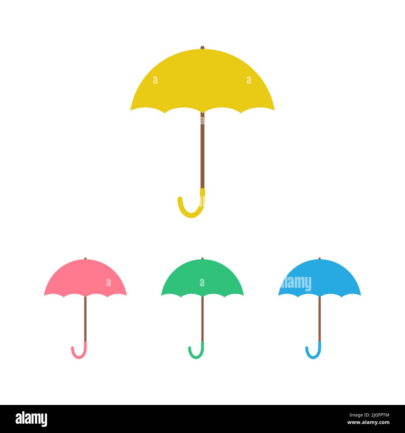 Umbrellas vector set isolated on white background Stock Vector Image ...