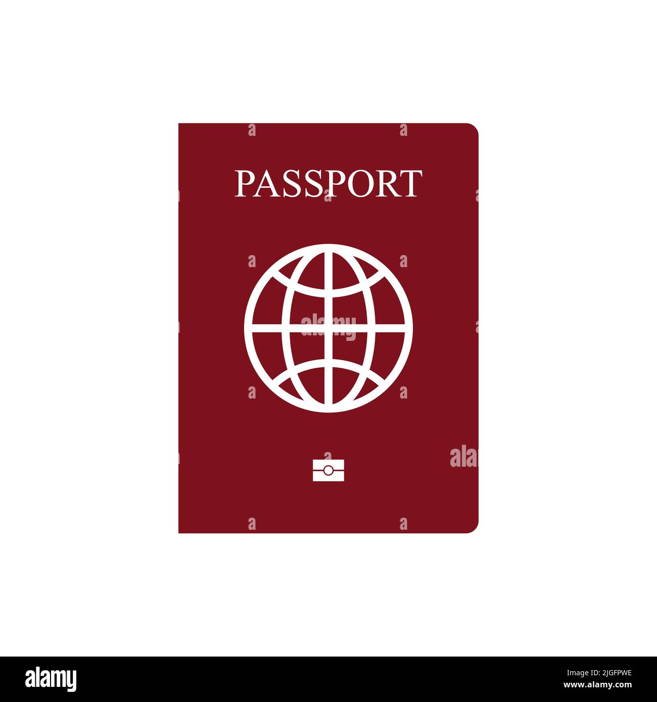 Passport Isolated On White Background Vector Illustration Stock Vector