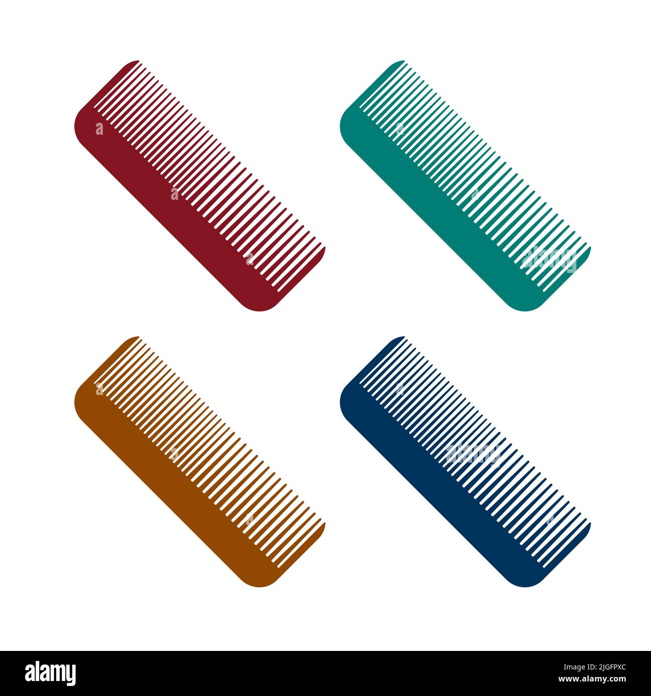 Comb icon set vector illustration isolated on white background Stock ...