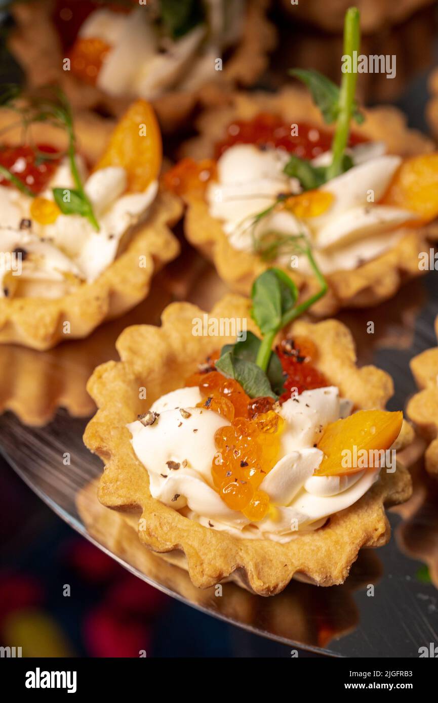 Salmon roe tartlet hi-res stock photography and images - Alamy