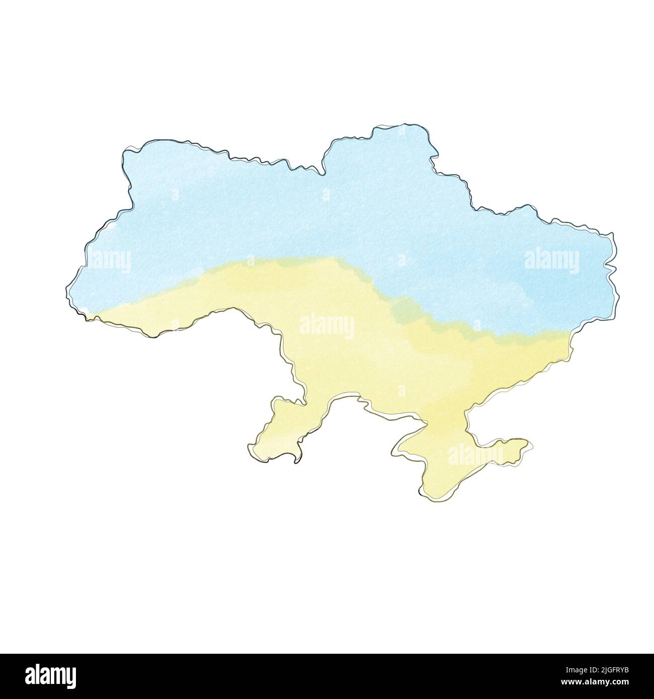 Ukrainian yellow-blue flag - map of Ukraine. stop war in Ukraine ...