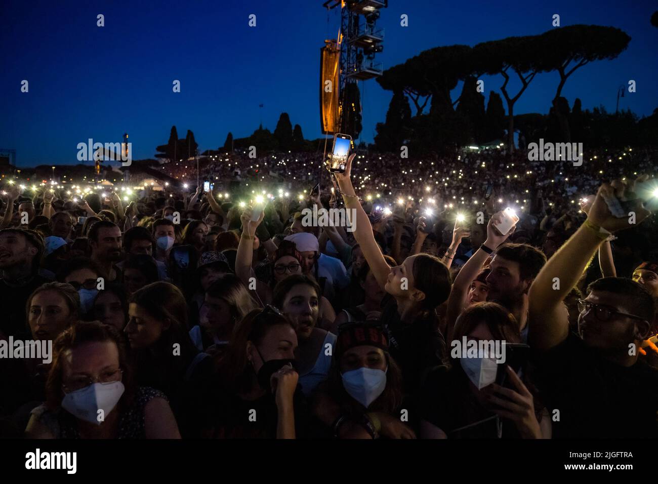 Concert of Italian band "Maneskin" at Circo Massimo in Rome on 09.07. ...