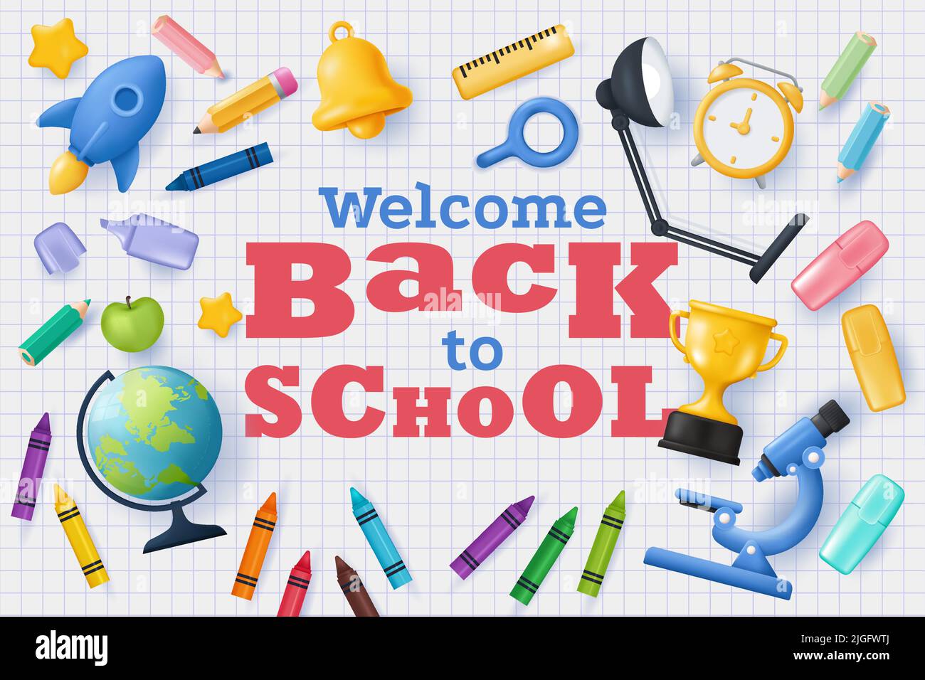 Crayon 3d Stock Vector Images - Alamy