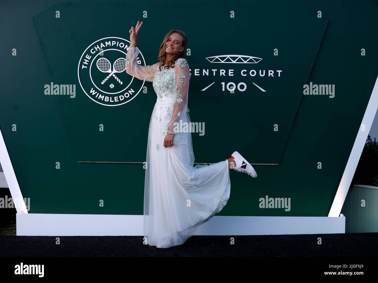 Elena Rybakina at the Wimbledon Ball on day fourteen of the 2022 ...