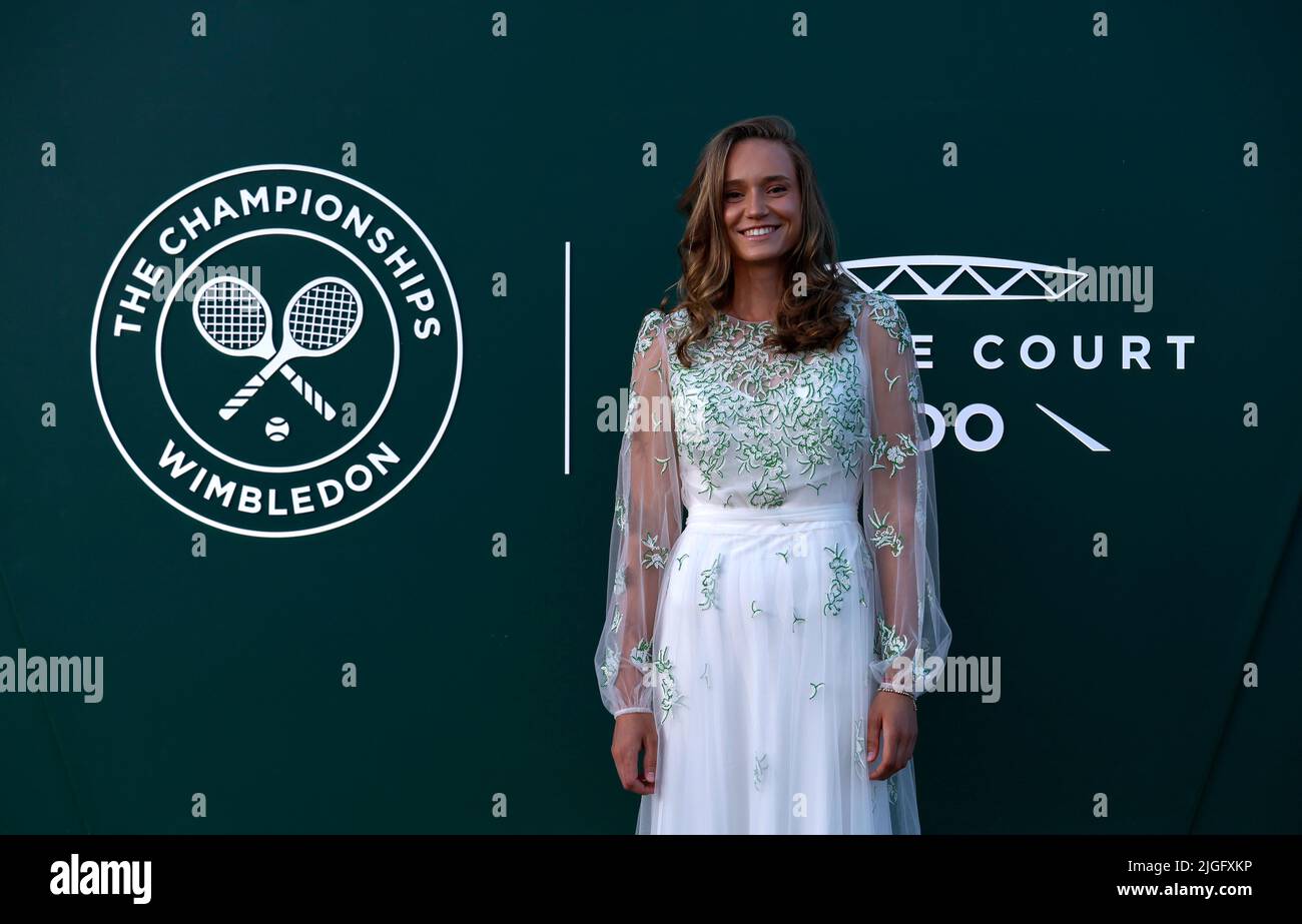 Elena Rybakina at the Wimbledon Ball on day fourteen of the 2022 ...