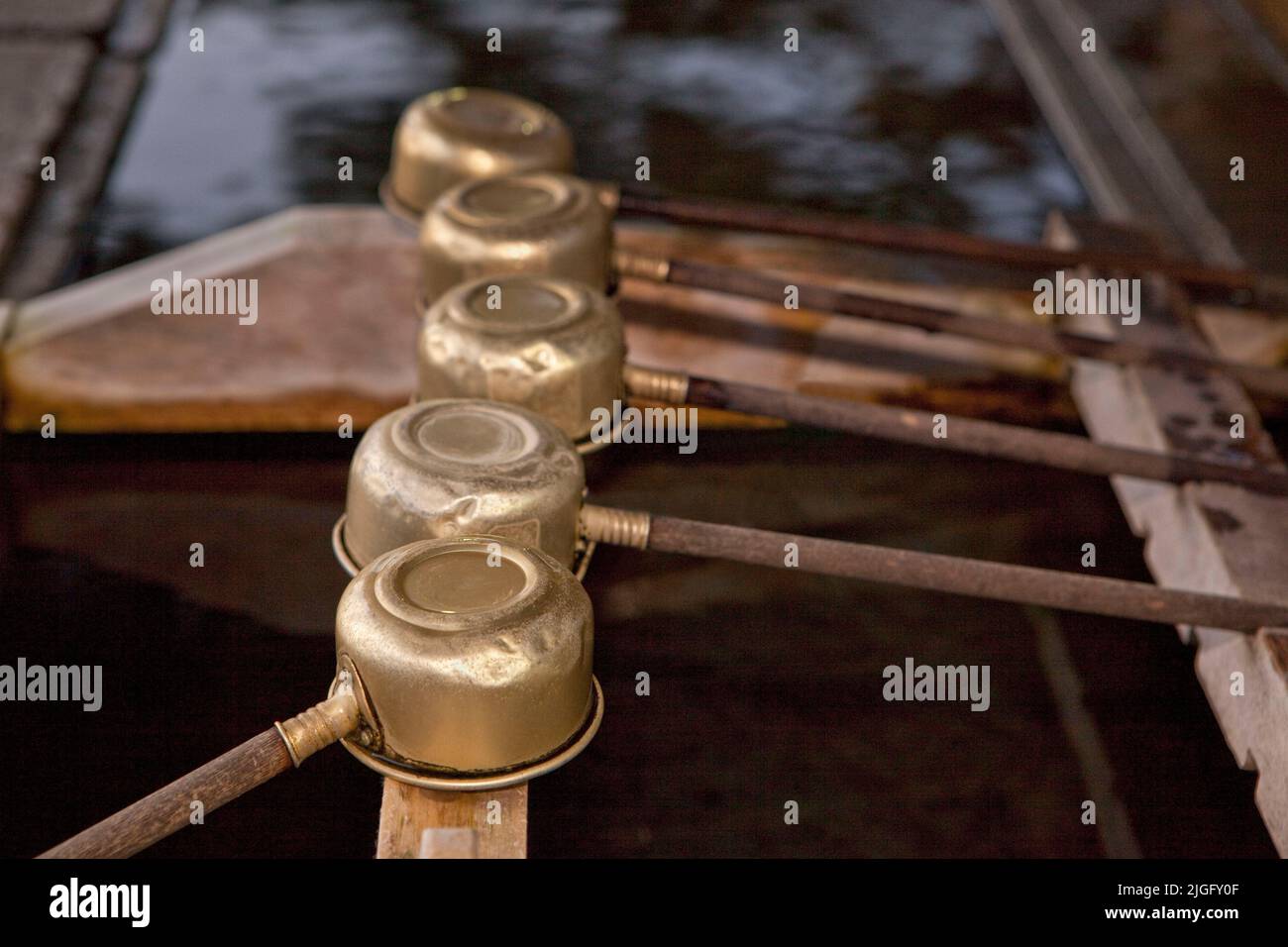 Dippers fountain Shrine Kamogawa Chiba Japan.tif Stock Photo - Alamy