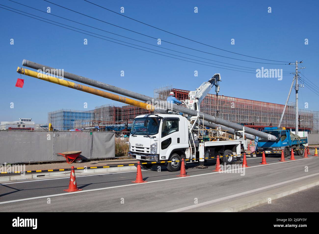 Electric utility work Chiba Japan Stock Photo - Alamy