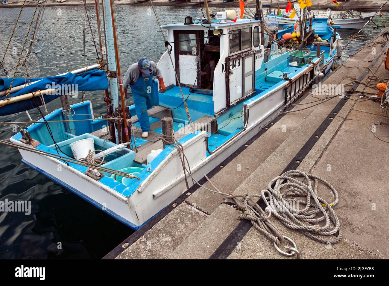 Fishermen docks boat Miura Hanto Peninsula Japan Stock Photo - Alamy