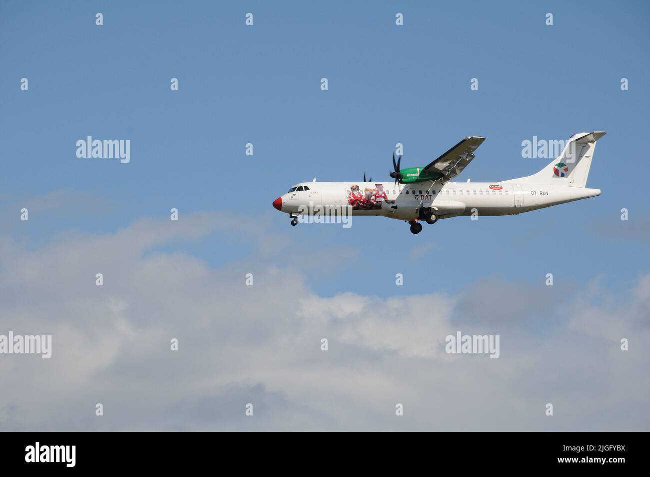 Kastrup/Copenhagen/Denmark/10 July 2022/DAT danish air flight landing ...